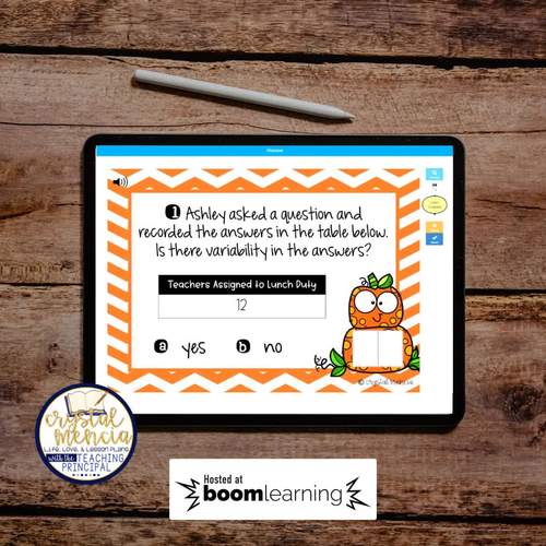 6SP1 Identifying Statistical Questions Boom Cards™ | Distance Learning ...