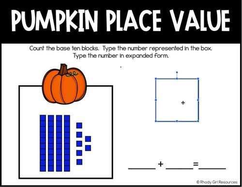 Pumpkin Place Value for Google Slides™ by Rhody Girl Resources | TPT