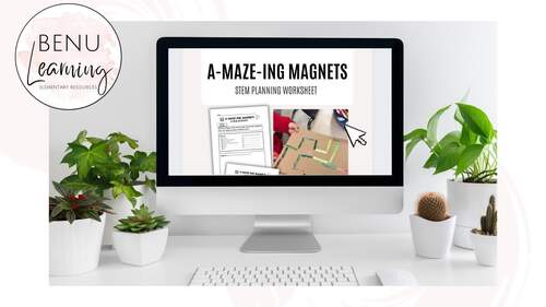 STEM Planning Sheet for Cardboard Maze Magnet Project by Benu Learning