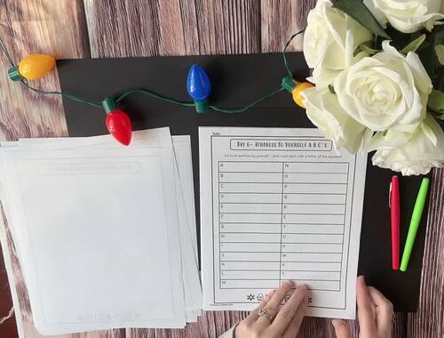 Middle School Kindness SEL Activities for December - Holiday Printable Book