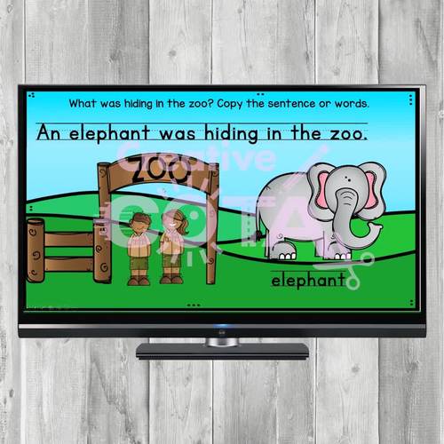 Zoo Animals Visual Perceptual Skills Writing Prompts With Pictures & Words