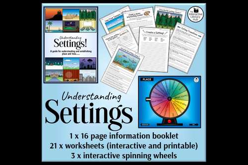 Story Settings Writing Bundle - Worksheets, Setting Wheels and ...