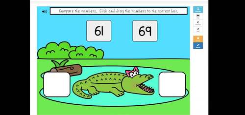 Comparing Two Digit Numbers 0-100 First Grade Math Boom™ Cards | TPT