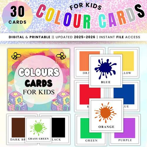 Colors Flashcards for Kids | Learn Basic Colors | Printable Preschool ...