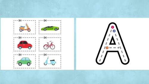 26 ABC Phonics Tracing Car Game, Printable Activity for Homeschool ...