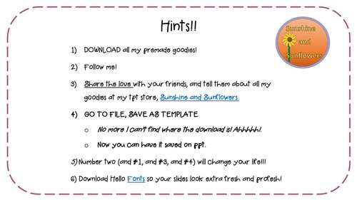 Sunflower Editable Slides - Digital & Distance Learning | TpT