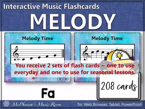 Solfege | Melody Flashcards Fa Interactive Music Flash Cards by Linda ...