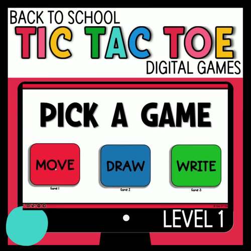 Back to School Tic Tac Toe Game - OT (Level 1) Digital by the OT files