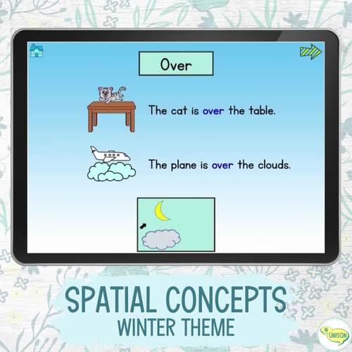 Winter Spatial Concepts Boom Cards™ Over Under Near Far | TpT