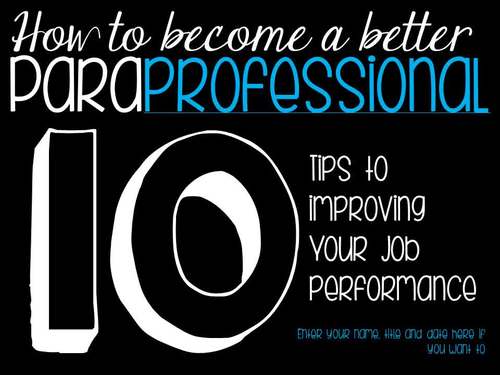 Paraprofessional Training Powerpoint & Handouts | Special Education