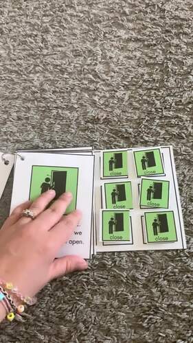 CLOSE Visual Communication Mini Book | Following Directions AAC | TPT