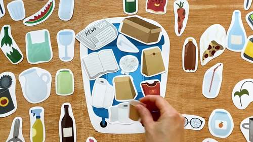 Waste Sorting Busy Book Printable Game for Toddlers, Trash Sorting ...