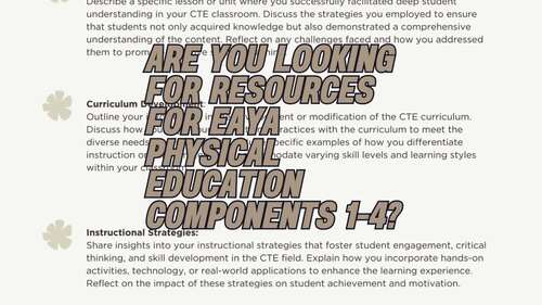 National Board EAYA Physical Education Components 1 - 4 Bundle | TPT