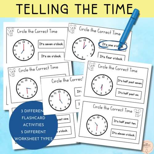 Time: Hour, Half Hour, Quarter Past and Quarter To, Activities & Worksheets