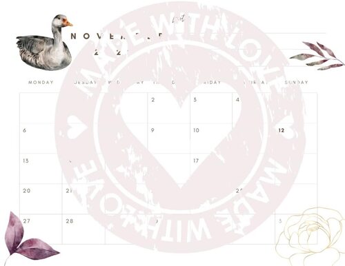 2023/24 Calendar/Watercolor Animals/Forest Animal Calendar | TPT