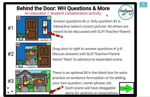 Boom™ Cards Digital Expressive Language Activity for WH questions & more