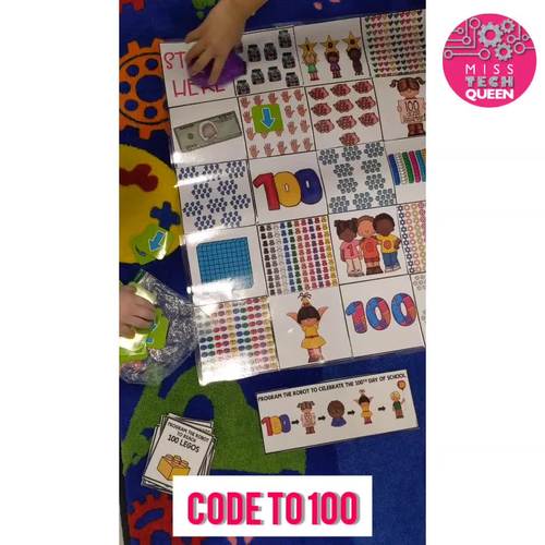 100 Day STEM Coding Activity One Hundred Days of School Hundredth Day ...