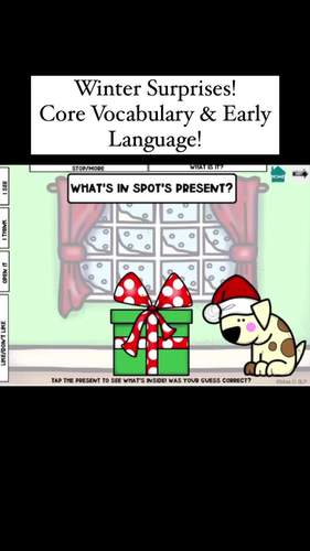 Winter Surprise Core Vocabulary BOOM CARDS™ for AAC and Early Language