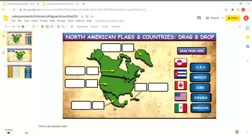 North America: Flags & Countries: Drag & Drop: Powerpoint and Google ...