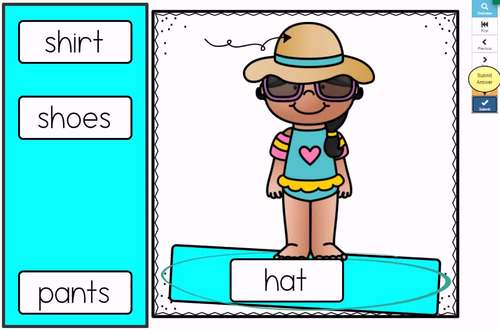 Boom Cards™ I Can Label Clothes by Kindergarten Kristy | TPT