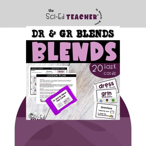 Gr and Dr Blend Task Cards by Amanda Bowen - The Sci Ed Teacher | TPT