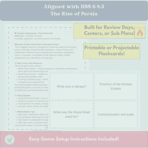 HSS 6.4.5 Trivia Game: Rise of Persia Empire - Founding, Expansion ...