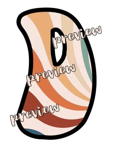 Retro Bulletin Board Letters and Numbers for Classroom Decor by Anh Huynh