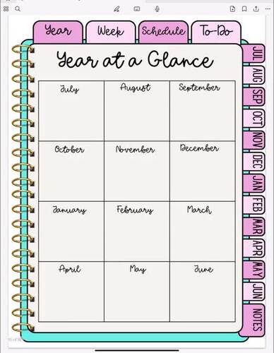 Digital School Planner for Educators by YRH Designs | TPT