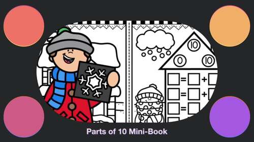 K-1 Winter Math Fact Families for 10 Activity Book by Serendipity Math Shop