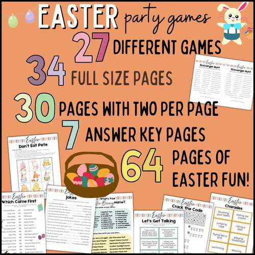 Easter Games Bundle – 27 Easter Party Games for Kids – Classroom ...