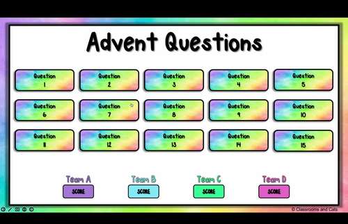 Quiz Style Review Game for Advent by Classrooms and Cats - Erin Custer