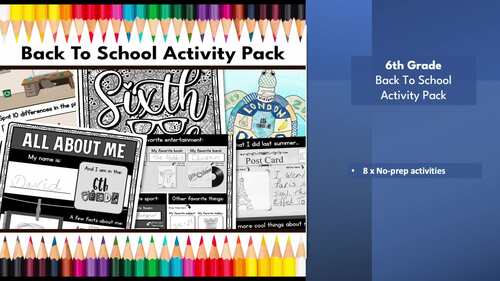 Welcome Back To School Coloring Sheet & Bulletin Board Activities for ...