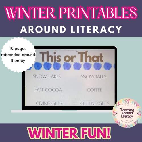 Winter Time Printable Bundle by Teaching Around Literacy | TPT