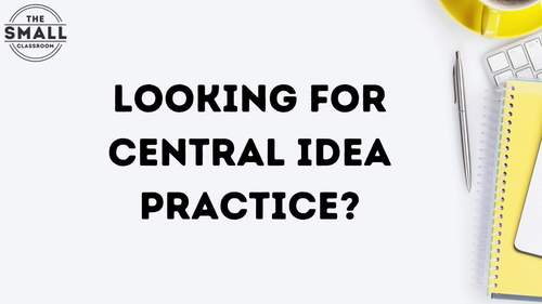 Central Idea Task Cards Digital Boom Cards by THE SMALL CLASSROOM