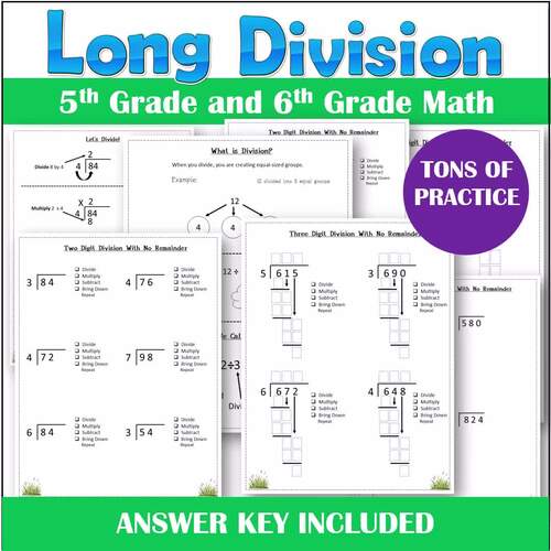 Long Division for 5th and 6th Grade by Math - It Works | TPT