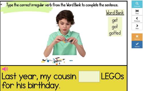 BUNDLE | Irregular Verbs | Digital BOOM CARDS™ by Teaching Literacy