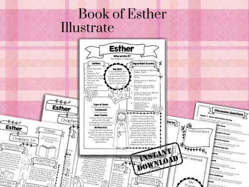 Book of Esther Illustrated Bible Study Guide for Kids | Chapter ...