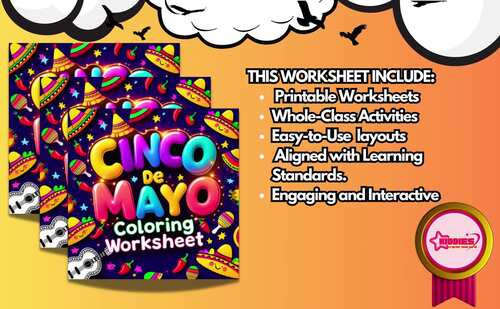 Cinco De Mayo Coloring Pages Activities Worksheet 2nd,3rd,4th,5th,6th ...