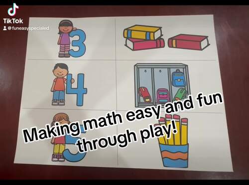 Back to School 0-10 Counting Game by Fun and Easy Special Ed | TPT