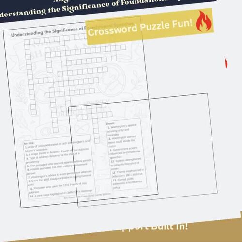 The Impact of Founding Speeches on American Policy Puzzle Pack - HSS 8.4.2