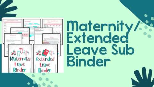 Long Term Sub Maternity Leave Binder / Extended Leave Binder Editable ...