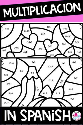 SPANISH THANKSGIVING TURKEY COLOR BY NUMBER CODE MULTIPLICATION FACTS