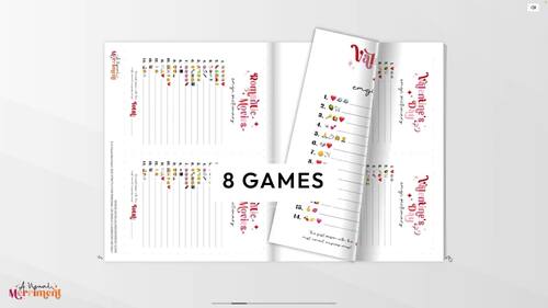 Retro Valentine's Day Games Printable Bundle | Puzzles, trivia + activities
