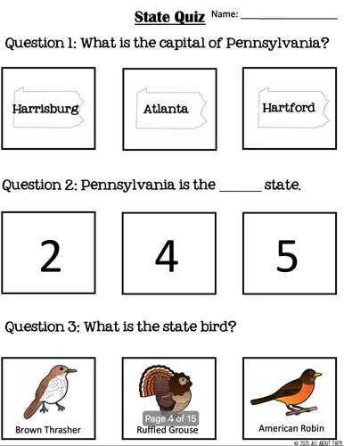 Pennsylvania Quiz & Assessment, 50 States, Special Education by All ...