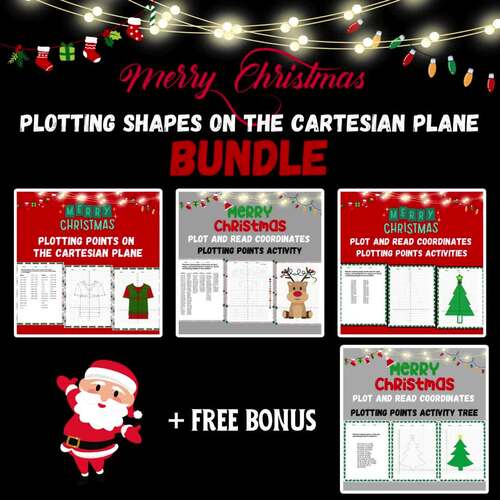 Christmas Plotting Shapes on the Cartesian Plane Bundle +Free Bonus