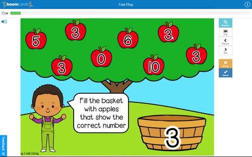 PreK Fall Math Boom Cards™ | Number Boom Cards™ 0-10 (Matching) by Ever ...