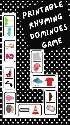 Rhyming Word Dominoes Game Sets by Z-Girl Creations | TPT