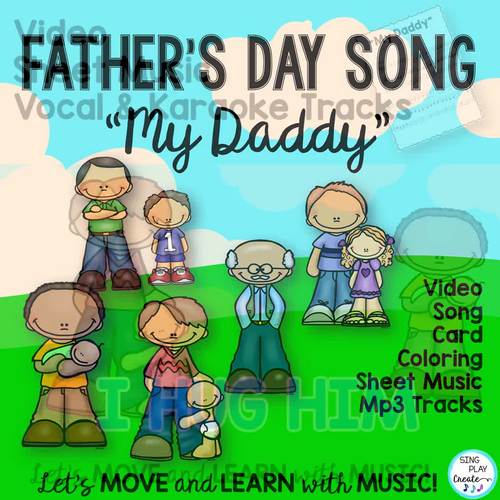 Father’s Day Literacy Activities: “My Daddy” Coloring, Card Activity ...