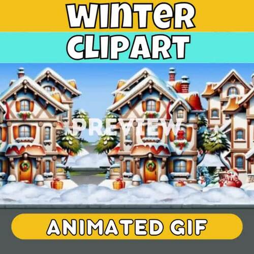 Simple Winter Clipart Animated Images Digital Resource | TPT