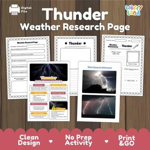 Thunder Weather Phenomena Research Project | Storm Science ...